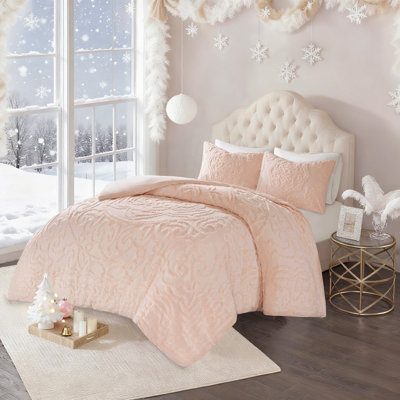 pink damask bedding