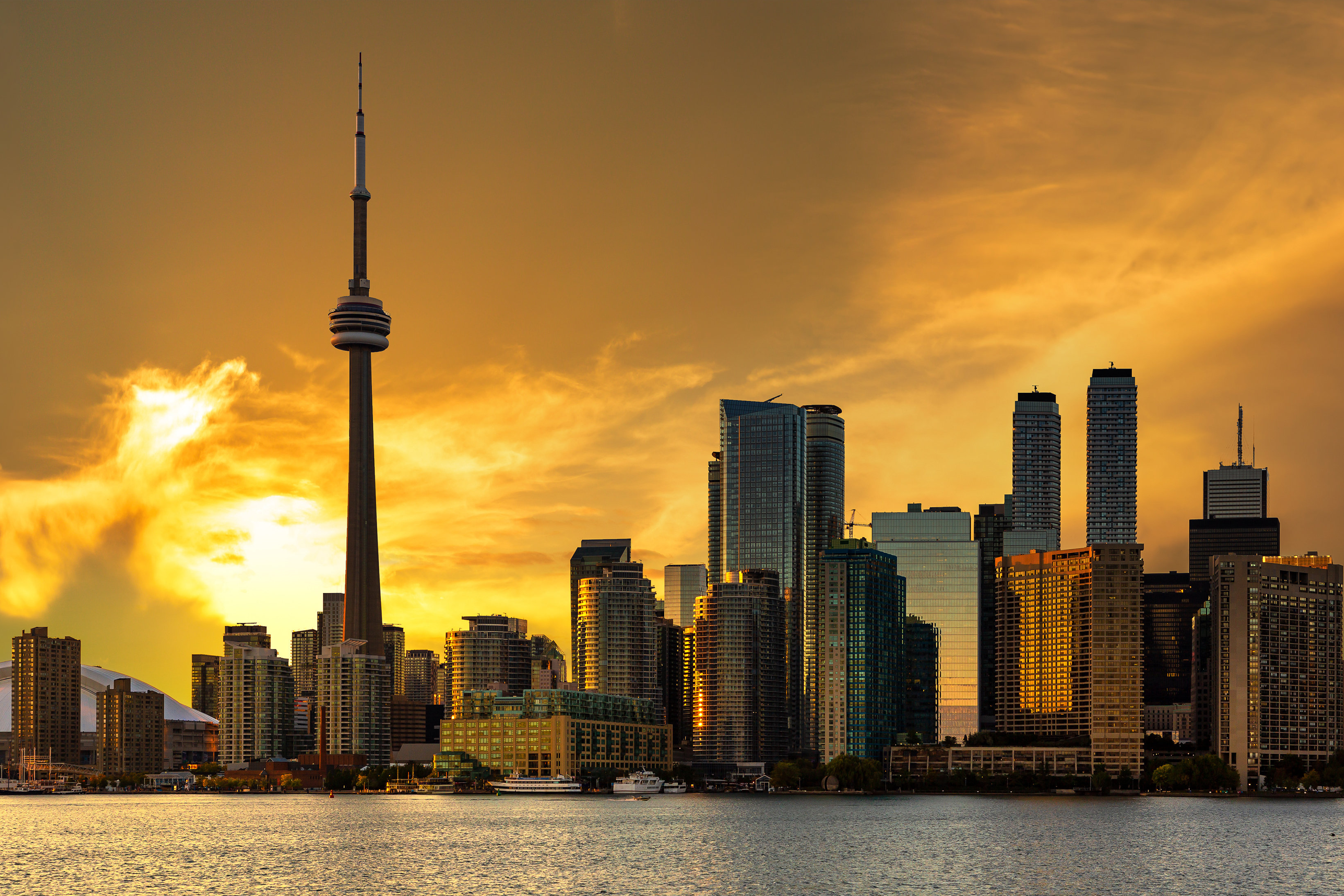 Ebern Designs Zamar Toronto Skyline On Canvas Photograph | Wayfair