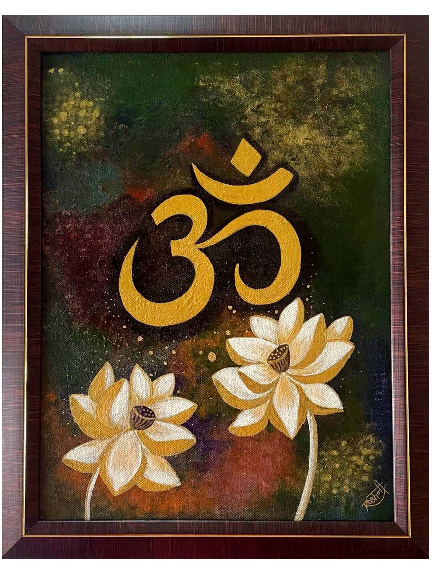 Bungalow Rose Om - Symbol Of Hinduism | Acrylic On Canvas | Roshni ...