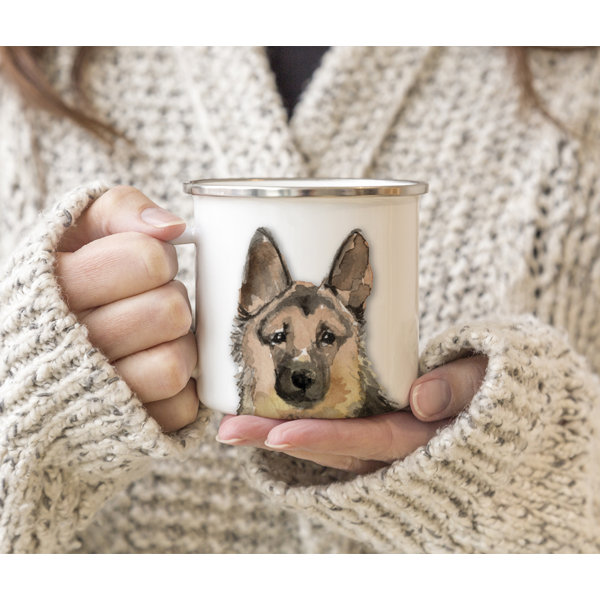 Winston Porter Corinthian Dog German Shepherd Up Close Coffee Mug | Wayfair