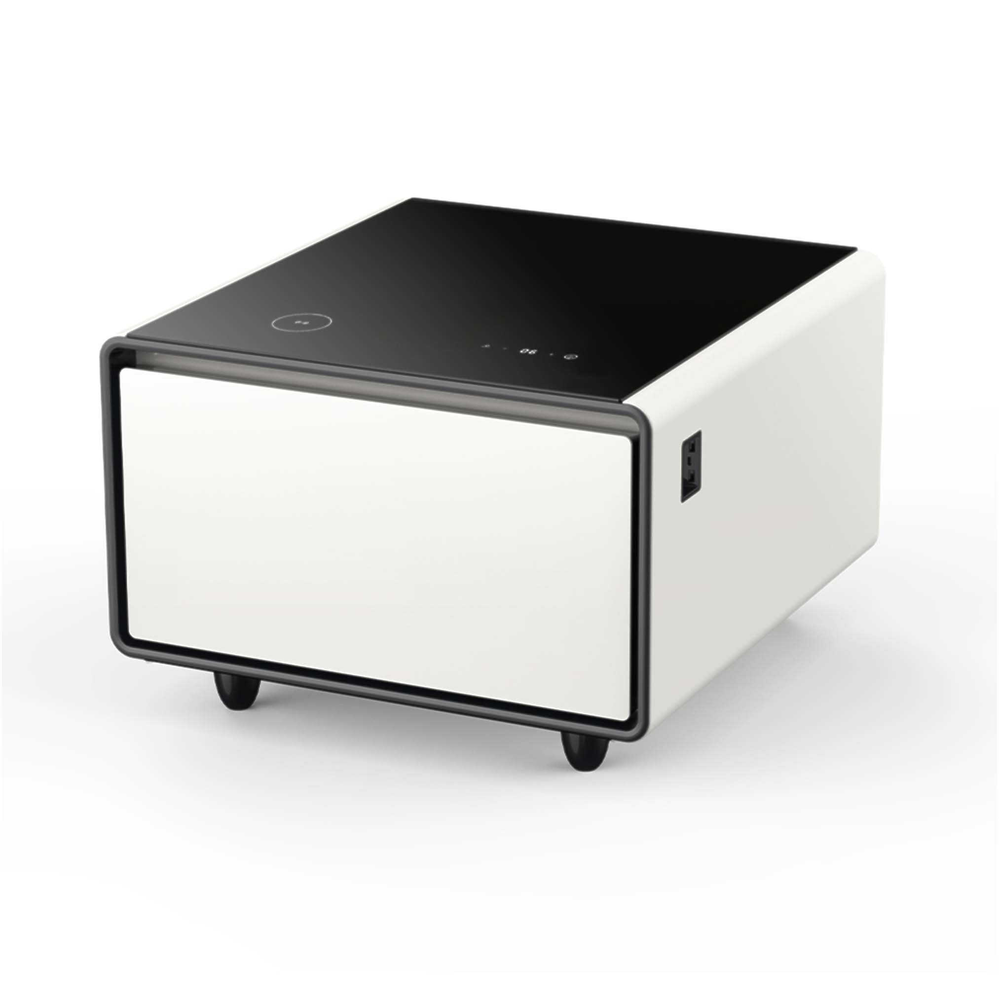 Orren Ellis Modern Smart Side Table with Built-in Fridge, Wireless ...