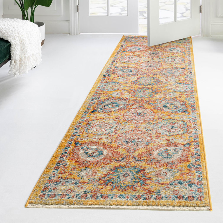 Langley Street Akira Floral Yellow Area Rug & Reviews | Wayfair