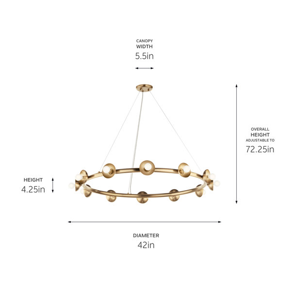 DecorbyHannah 42" 12-Light Chandelier - Wayfair Canada