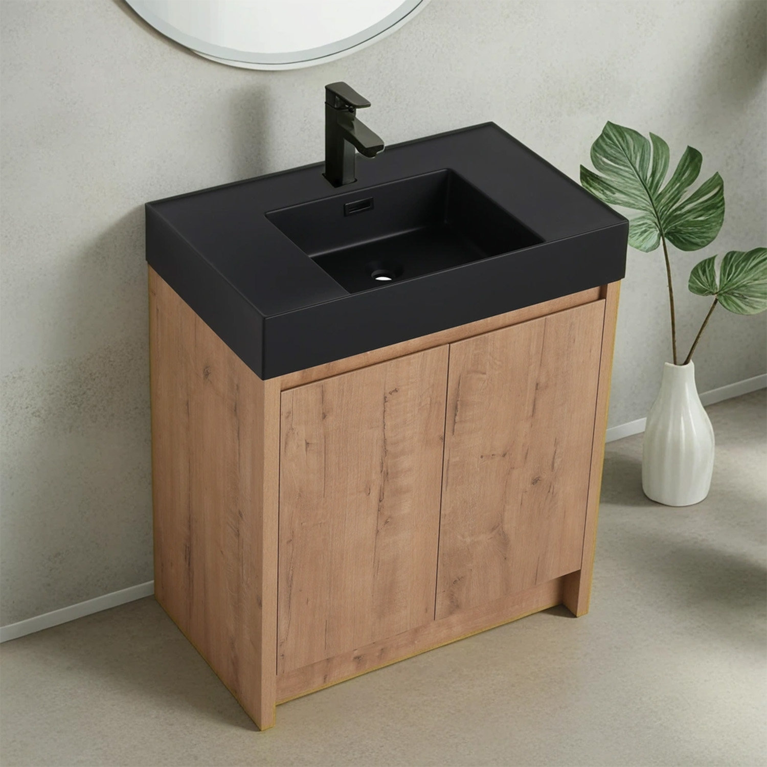 Millwood Pines Daiona 29.53'' Single Bathroom Vanity with Resin Top ...
