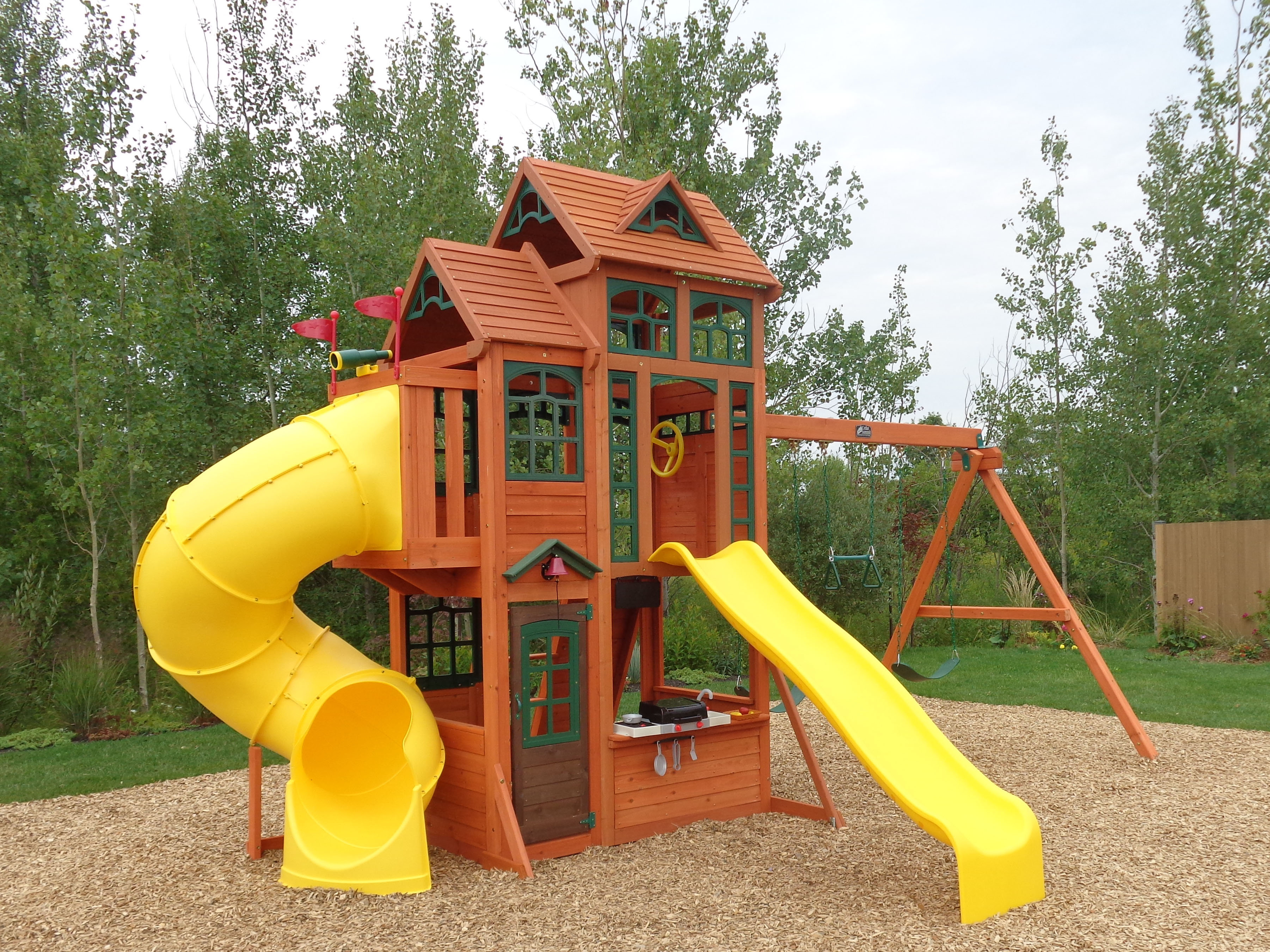 KidKraft Canyon Ridge Fort Swing Set FSC | Wayfair.co.uk
