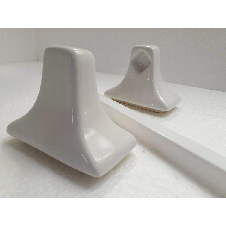 Daltile Towel Bar Bracket (White Brackets w/Clear Pole) | Wayfair