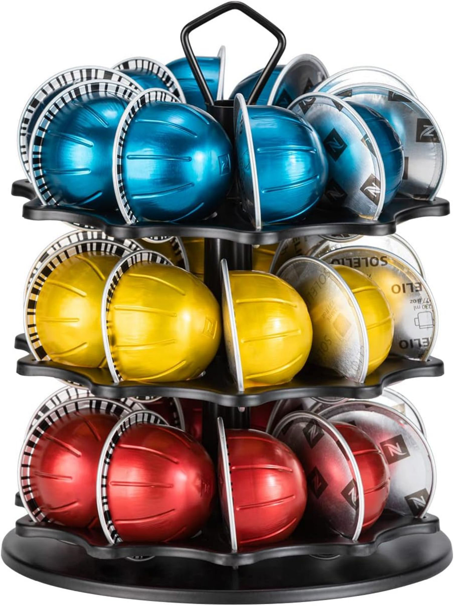 Anadea Coffee Pod Holder Carousel 3 Tier for Vertuo Pod Holder Metal ...