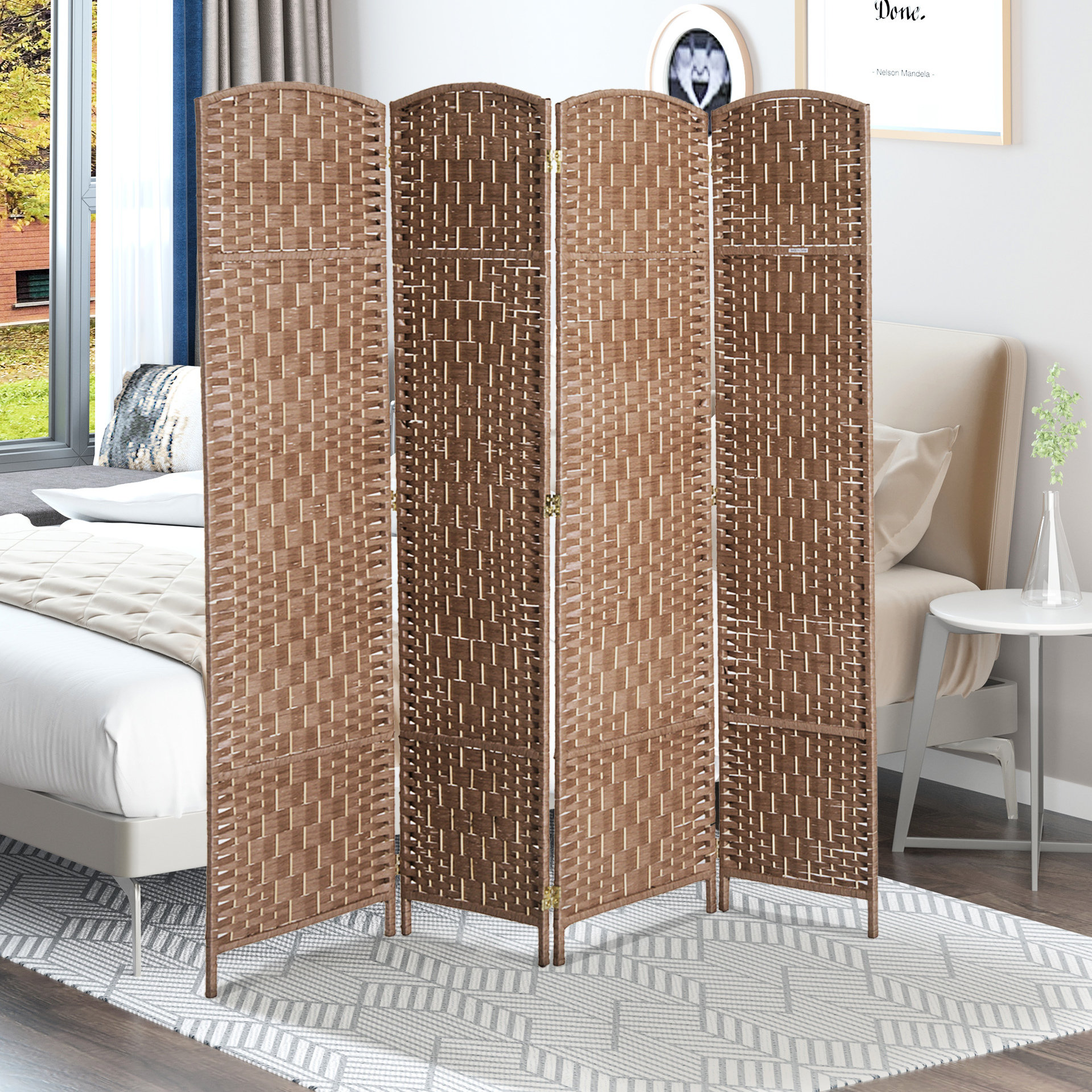 IntrospectiveIncline 6' Tall Weave Privacy Partition - Natural. Stylish ...