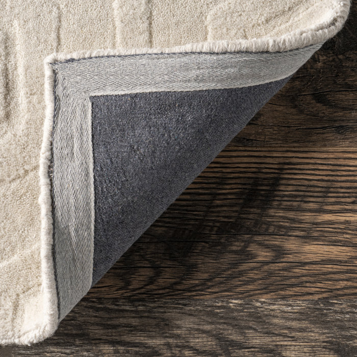 Brayden Studio® Schuykill Handmade Wool Off-White Rug & Reviews | Wayfair