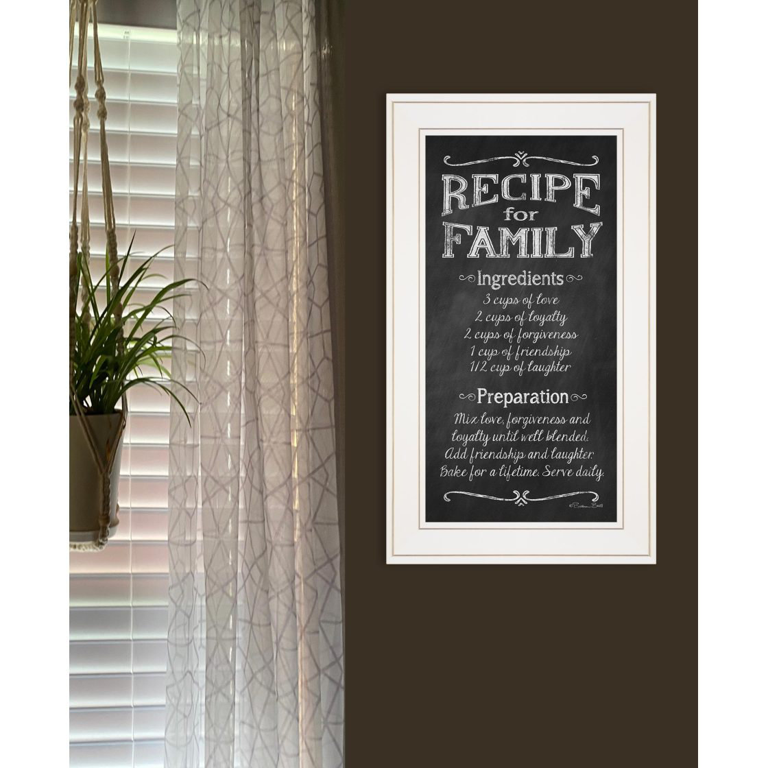 One Allium Way «Recipe For Family» par Susan Ball, reproduction ...