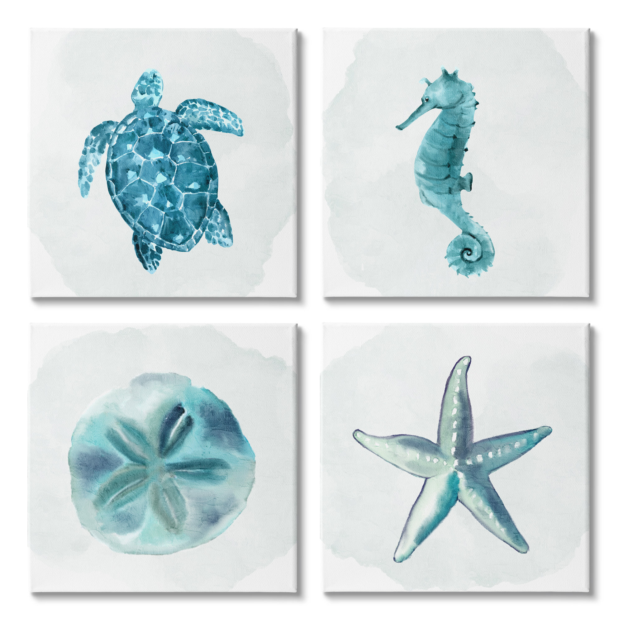 Latitude Run® Aquatic Ocean Life by Kim Allen - 4 Piece Wrapped Canvas ...