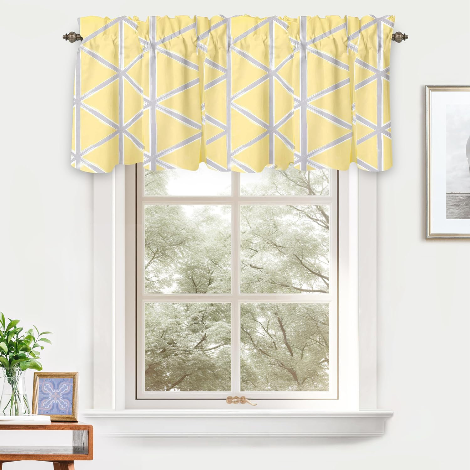 Corrigan Studio® Aricijana Geometric Tailored Window Valance | Wayfair