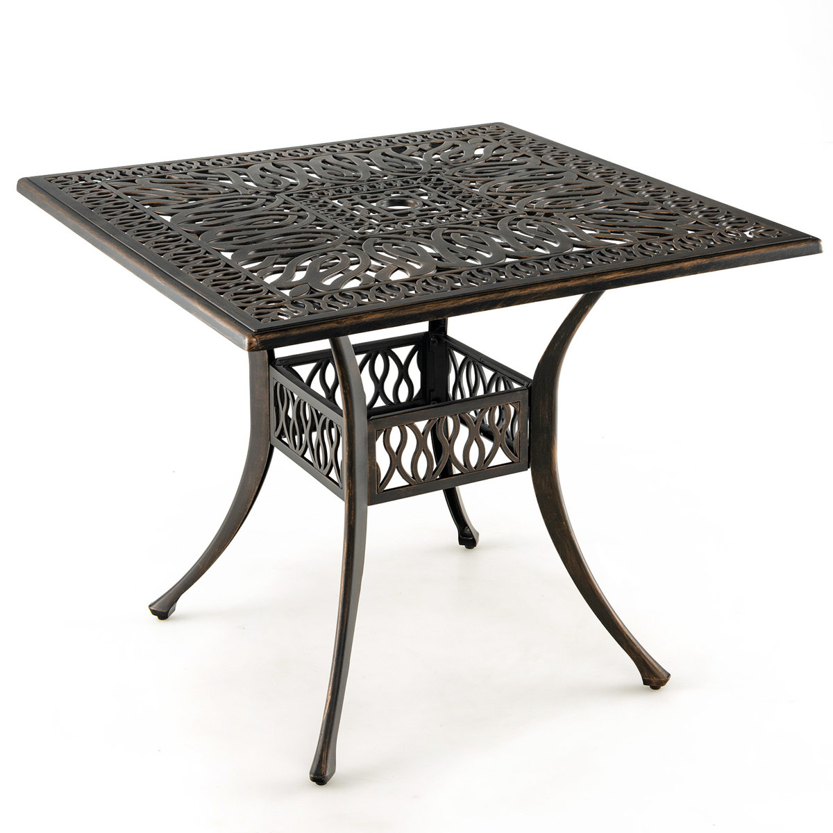 Fleur De Lis Living Edna Square 35.4'' L x 35.4'' W Outdoor Dining ...