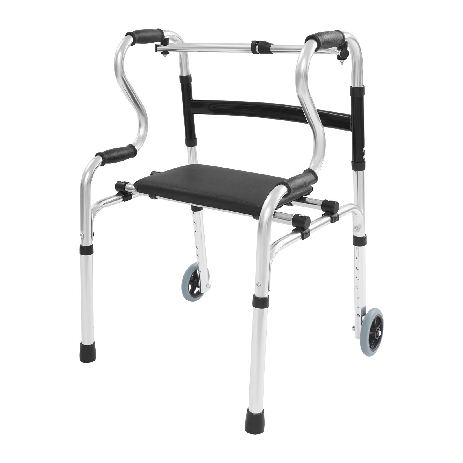 JOYDING Adjustable Walker With Wheels Foldable Walker Stand Up Walker ...
