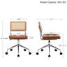 Bay Isle Home™ Ayris Mid-Century Modern Faux Leather Adjustable Height ...