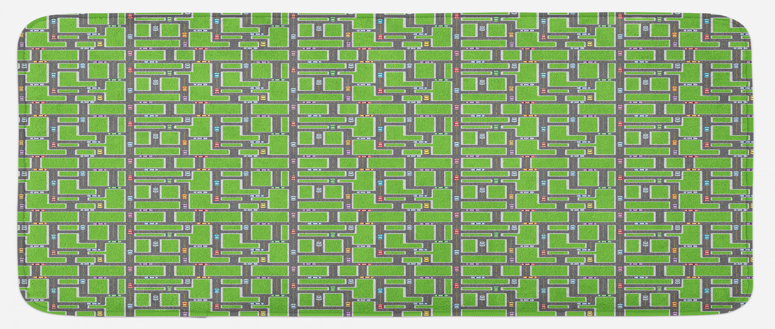 East Urban Home Car Race Track Kitchen Mat | Wayfair