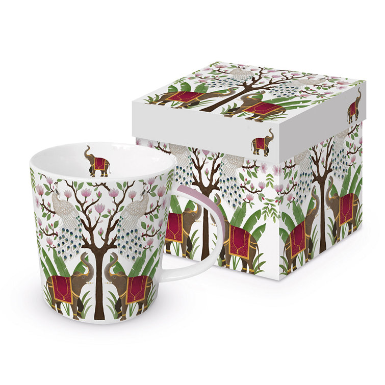 PPD Elephants & Peacocks Trend Mug in gift box | Wayfair.co.uk