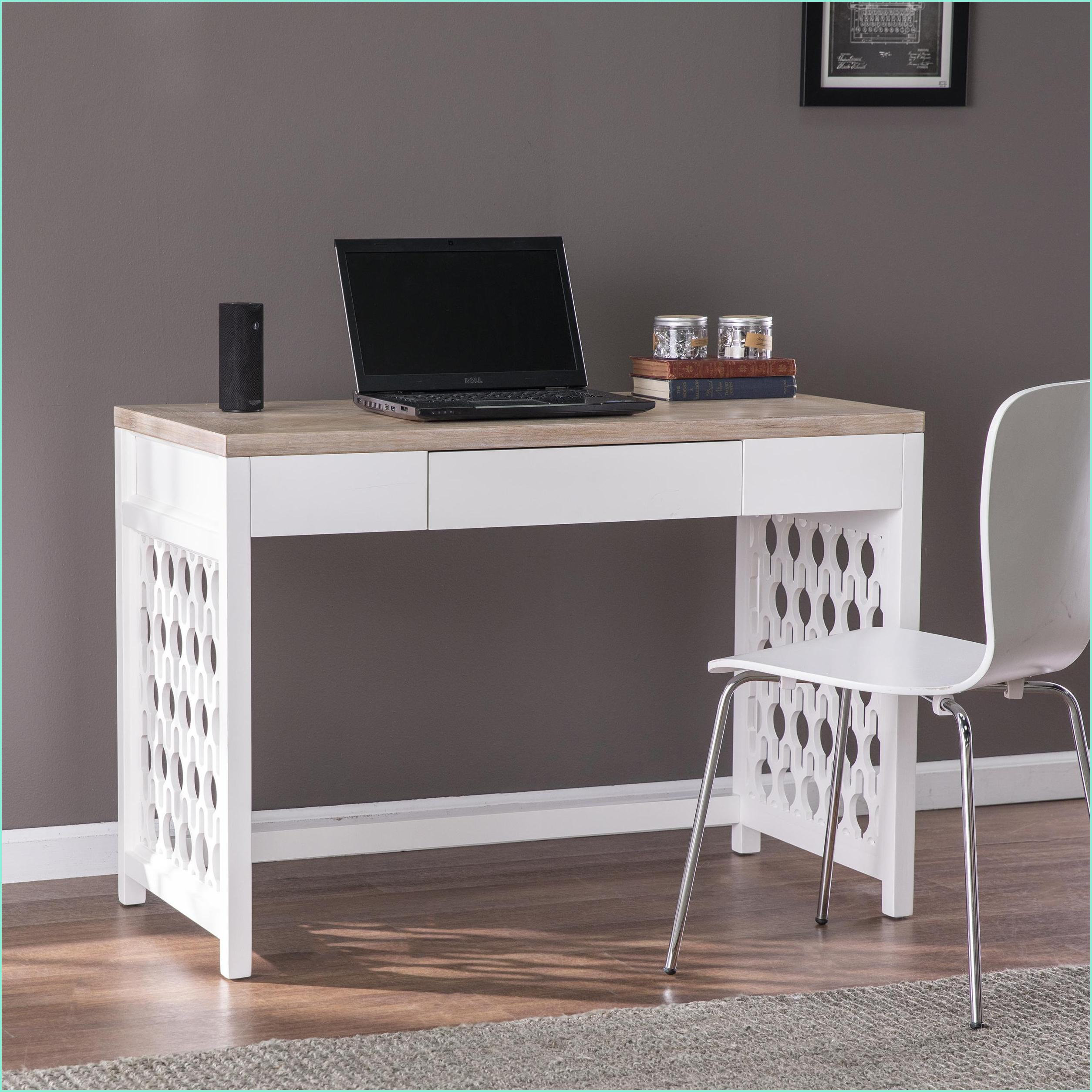 One Allium Way Desks | Farmhouse Two-Tone Creamy White & Natural ...