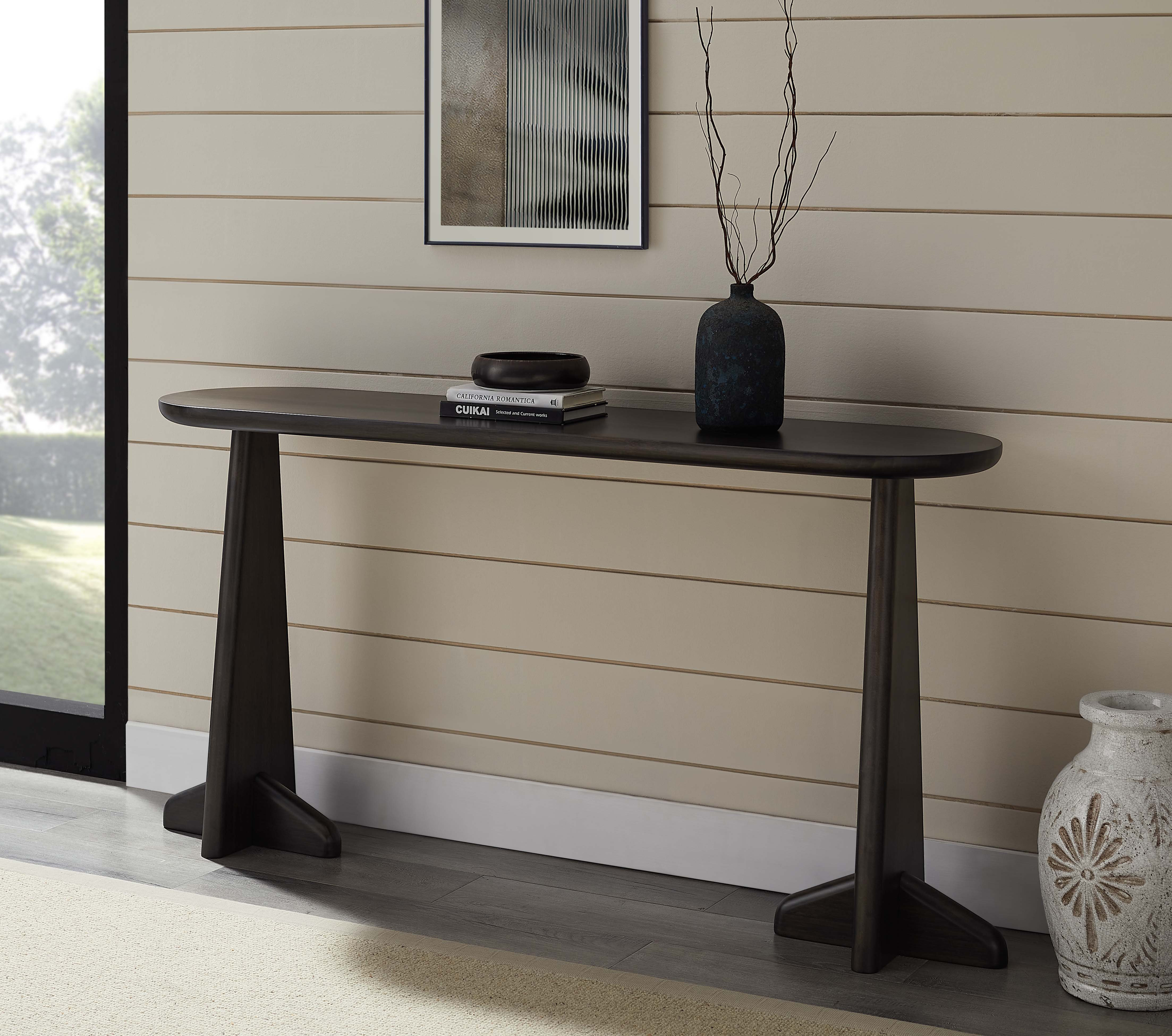 Orren Ellis Wayne Console Table, Charcoal - Wayfair Canada