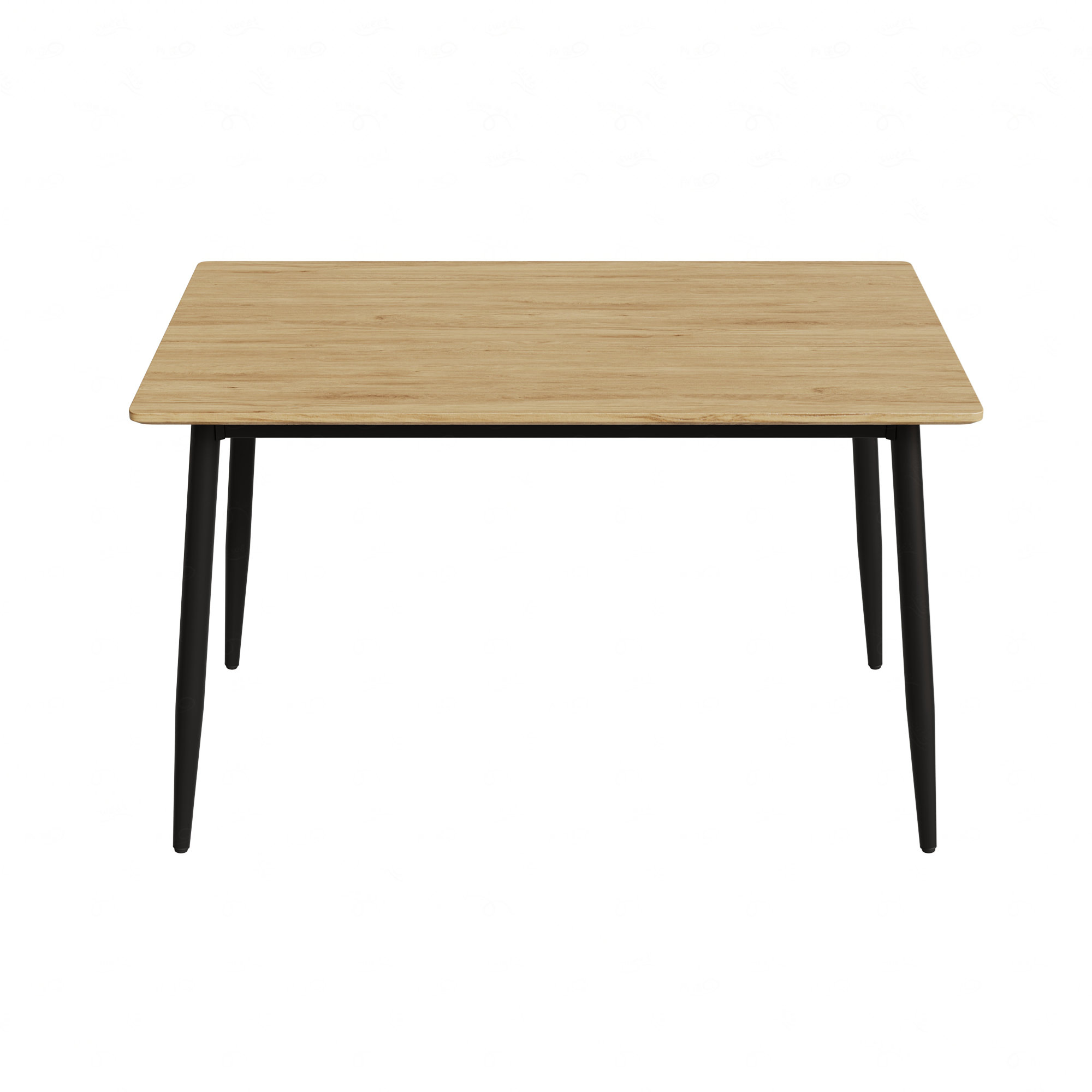 Wrought Studio™ Modern minimalist MDF grain tabletop dining table ...