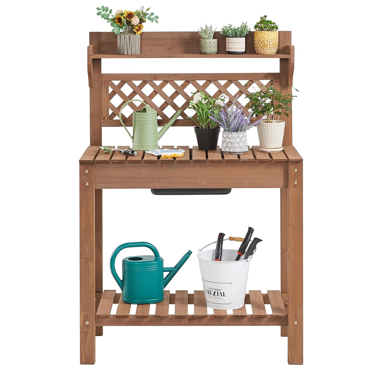 Arlmont & Co. Outdoor Garden Work Benches Station Planter Bench ...