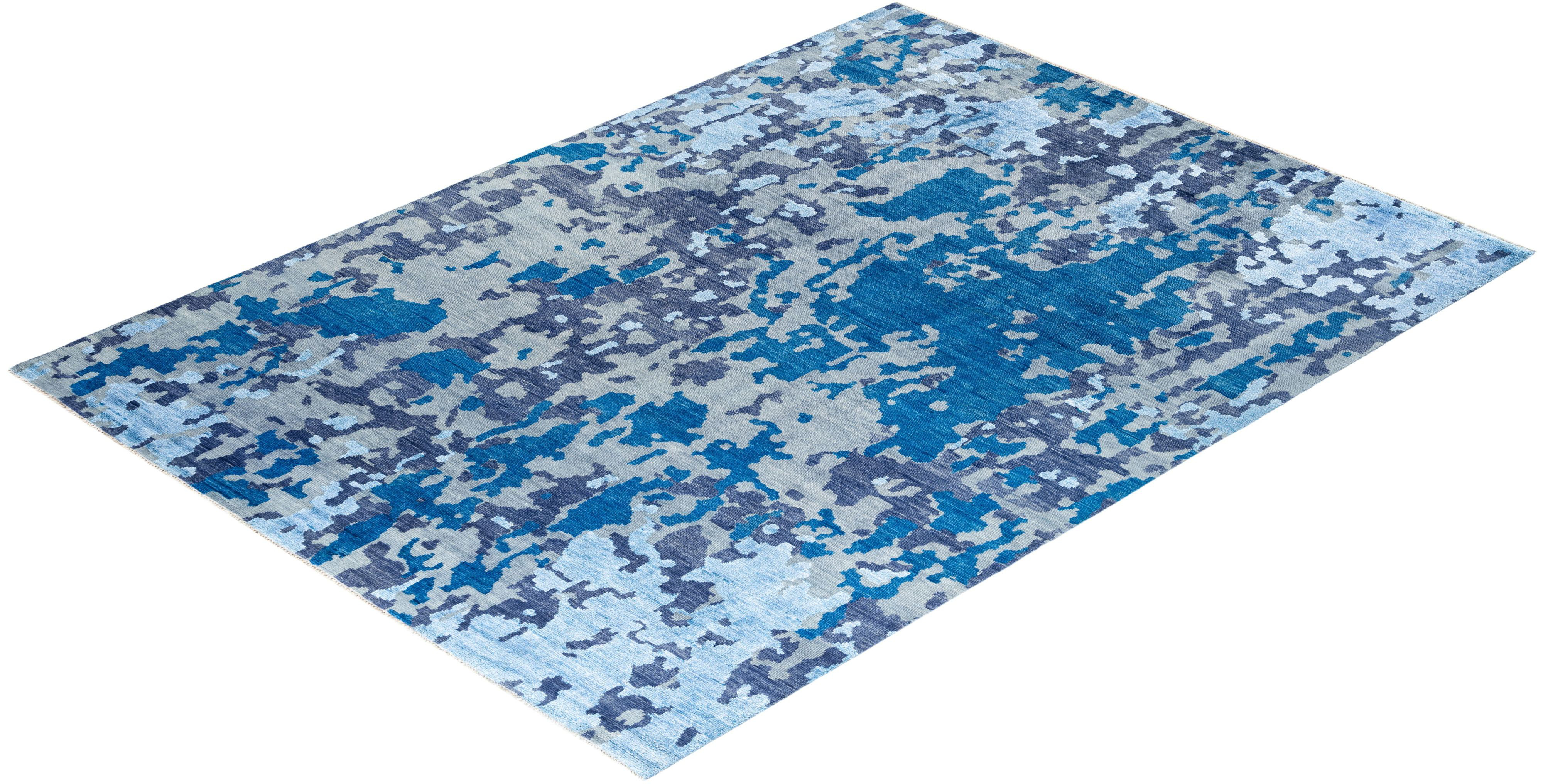 Solo Rugs Modern One-of-a-Kind Handmade Area Rug - Sand, 8' 10" x 11 ...