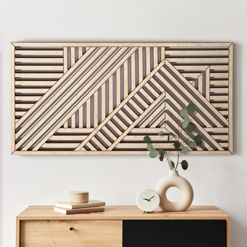 Other Furniture Geometric Cutouts Wood Wall Art | Wayfair