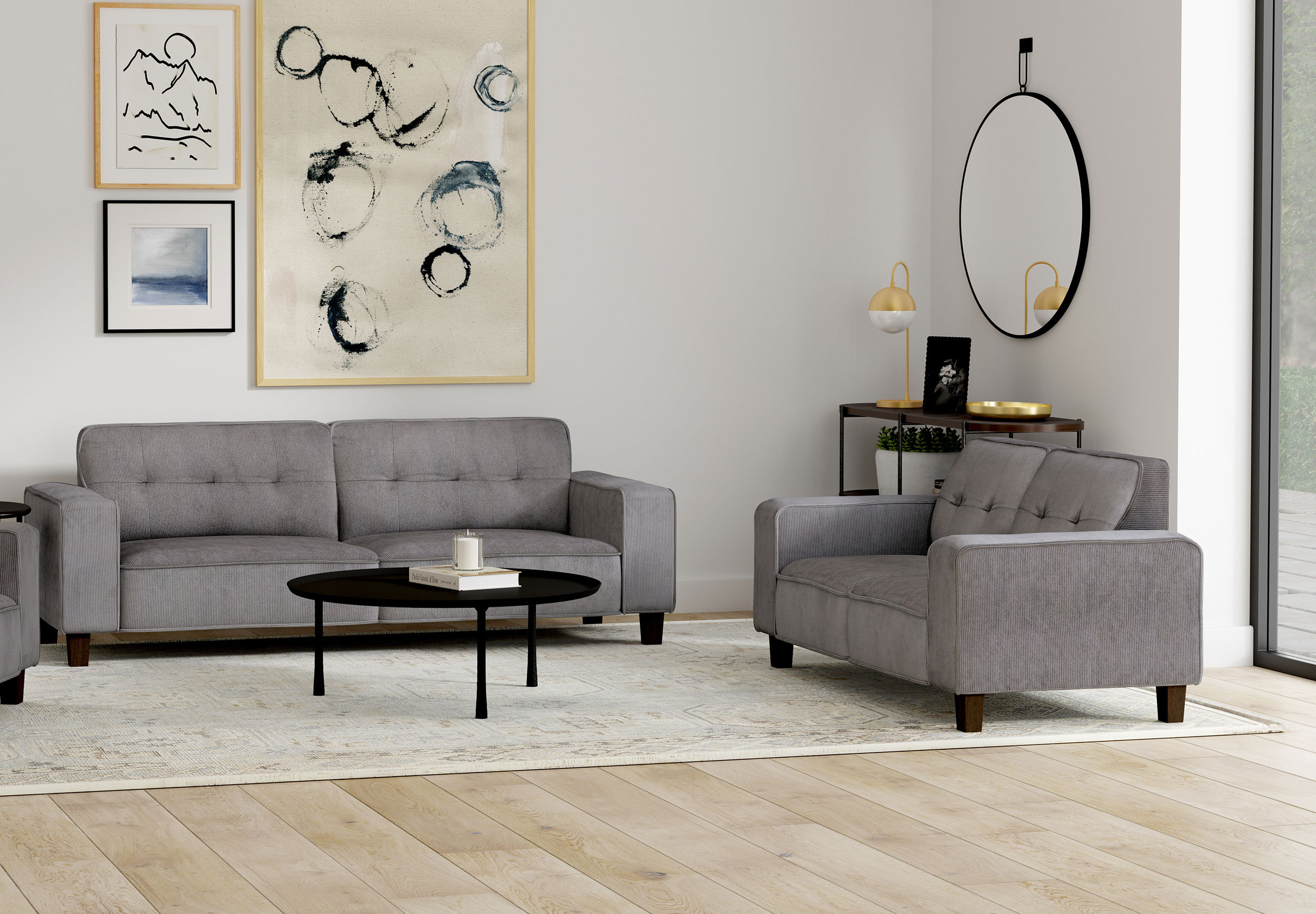 Latitude Run® Contemporary Finish - Balkova 3-Piece Upholstered Track ...