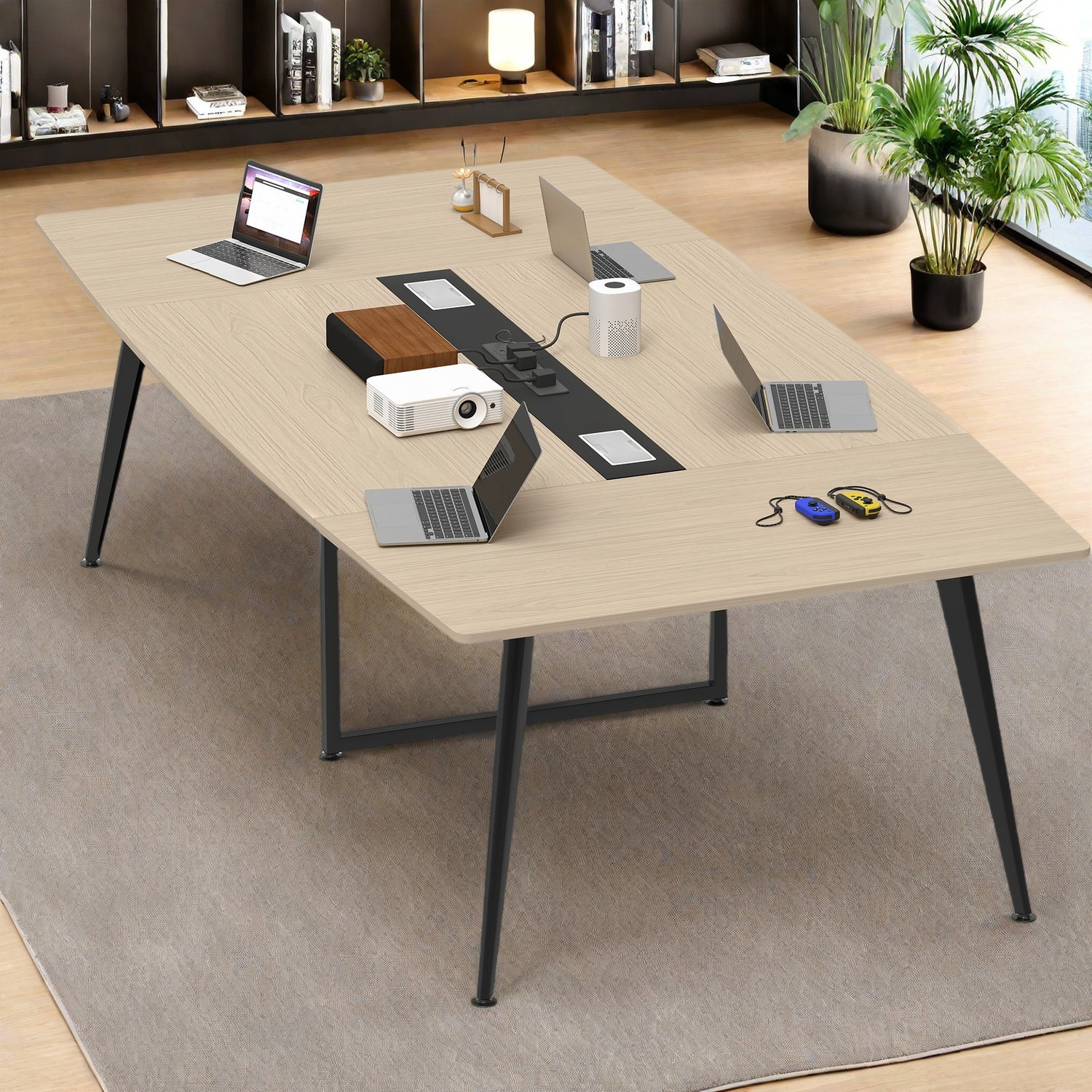 Balconera 94.5" Rectangle Conference Table with Power Outlets & Reviews ...