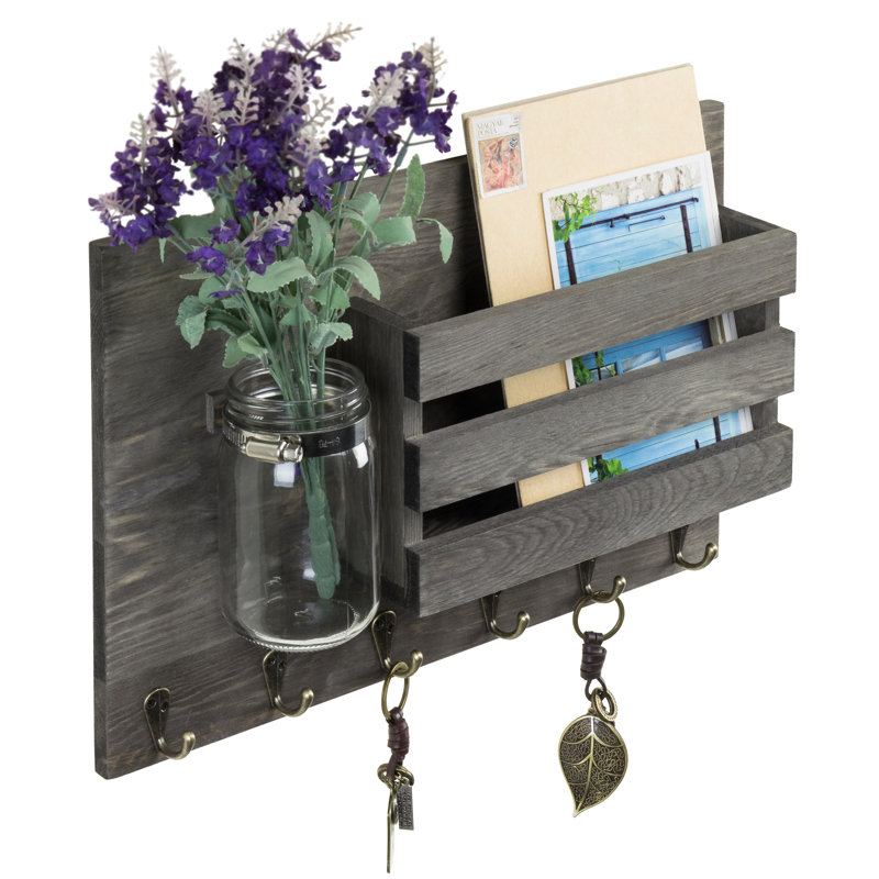 Gracie Oaks Kinton Wall Storage Organizer with Key Hooks & Reviews ...