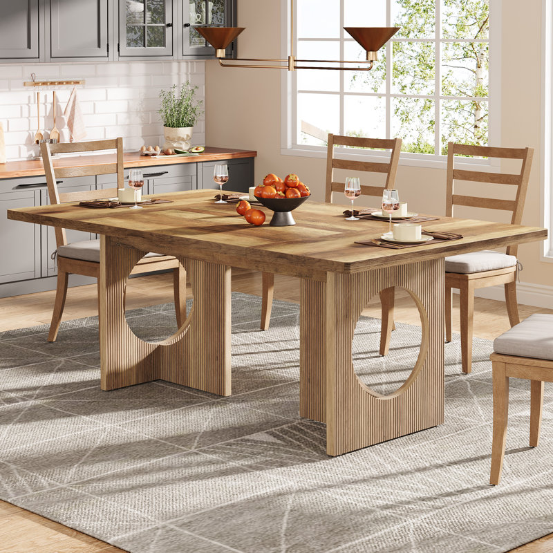 Ebern Designs 63-Inch Farmhouse Dining Table | Wayfair