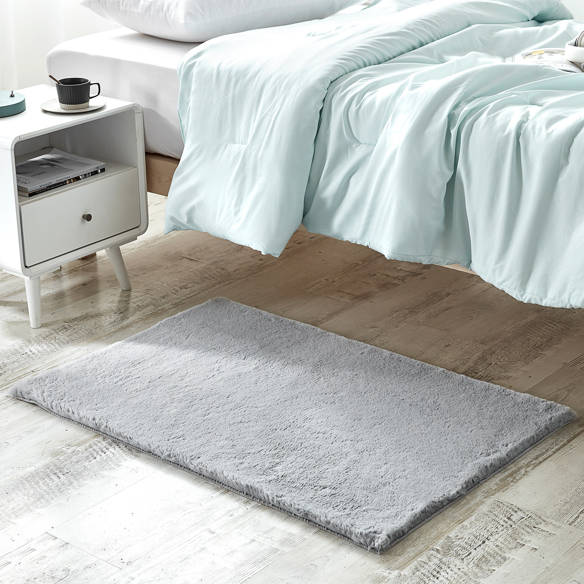 Mercer41 Deliah Chunky Bunny Coma Inducer Luxury Faux Fur Floor Mat ...