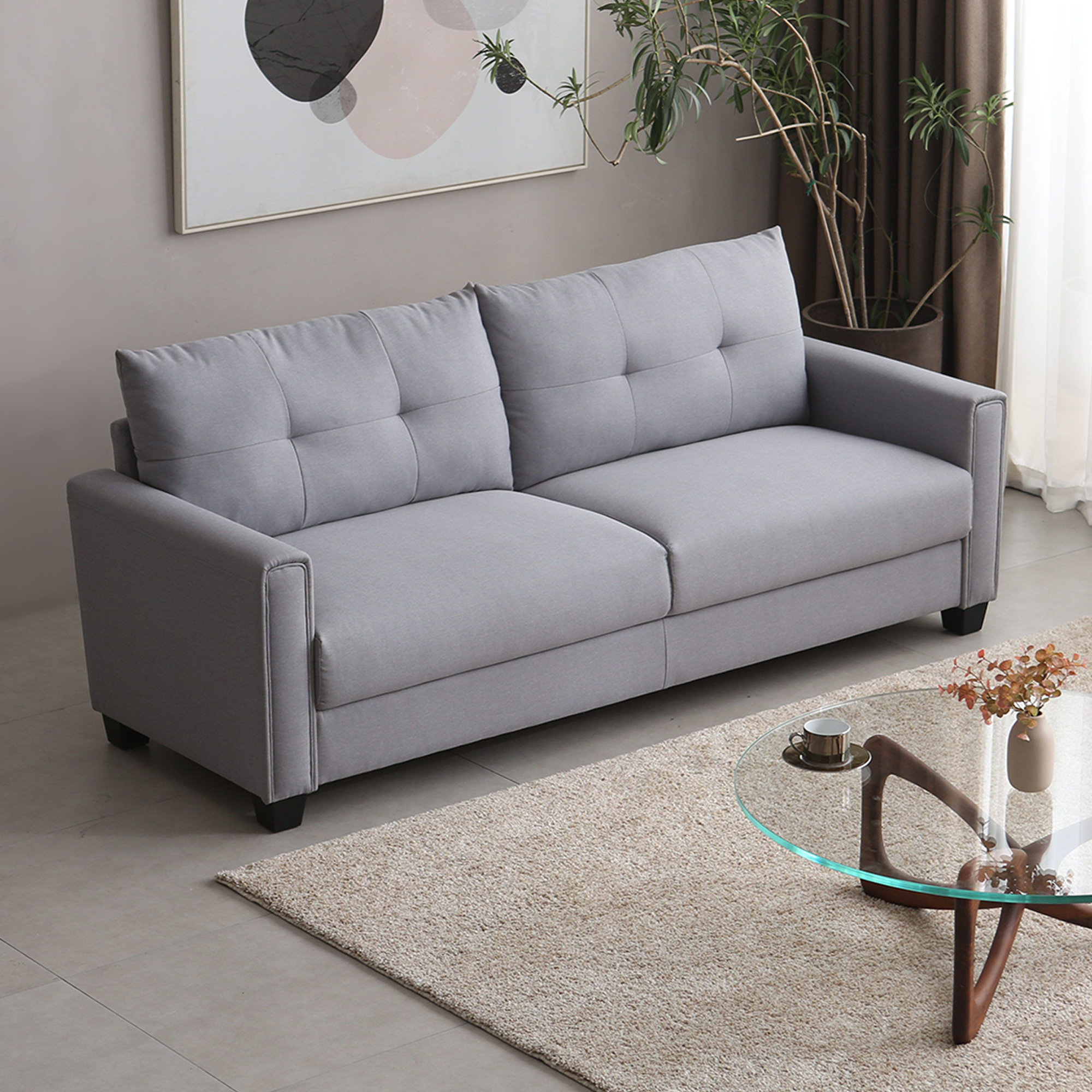 George Oliver Mialacs 81.1" Upholstered Sofa, Anti-scratch Fabric | Wayfair