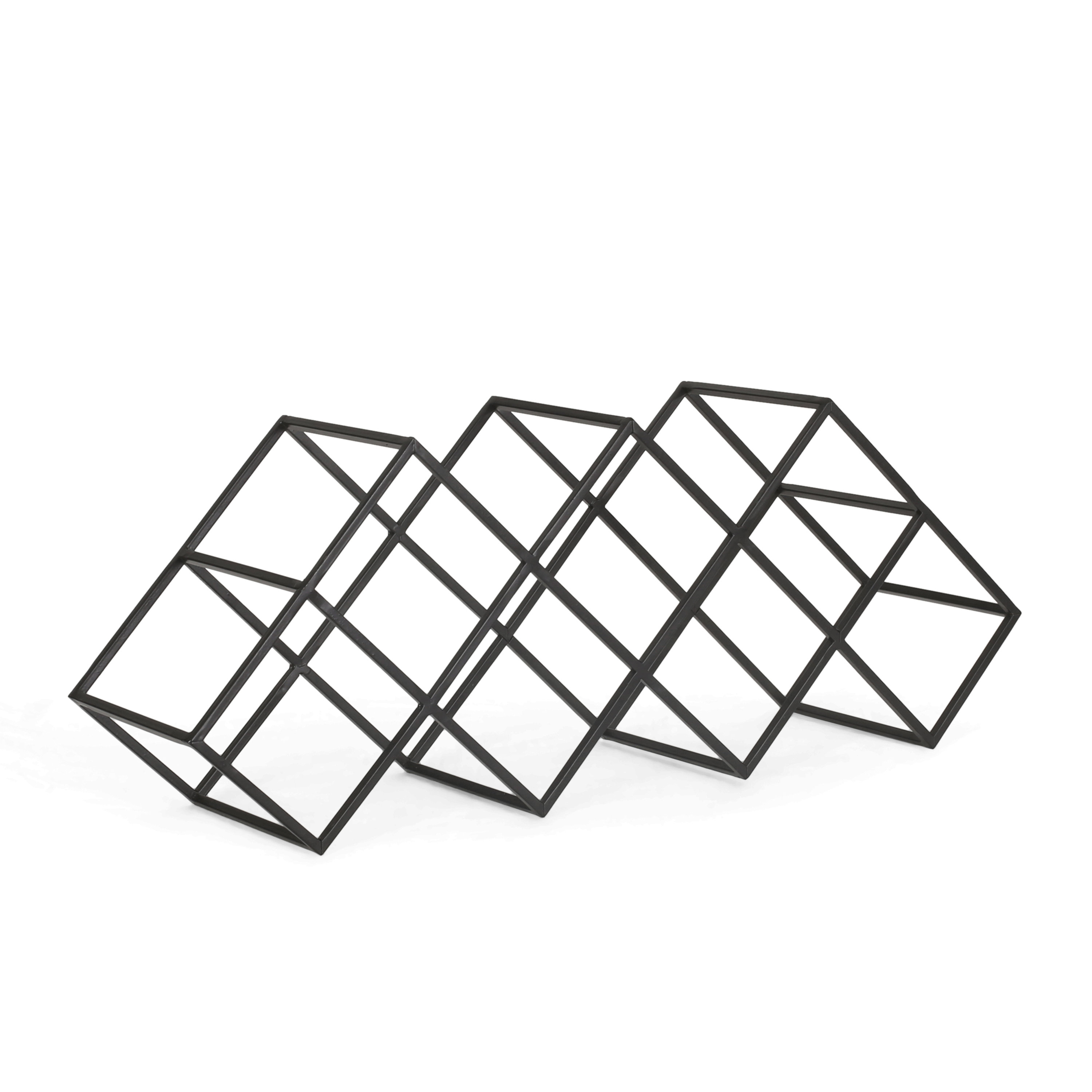Ebern Designs BLACK IRON WINE RACK | Wayfair