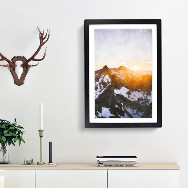 East Urban Home Sun over the Mountains - Picture Frame Graphic Art ...