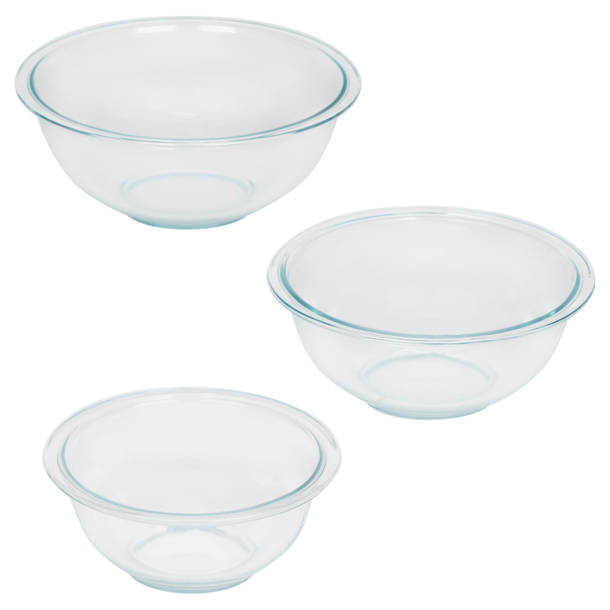 Pyrex Prepware 3 Piece Glass Mixing Bowl Set & Reviews - Wayfair Canada