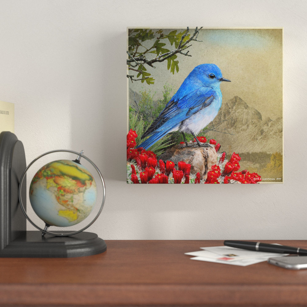 Charlton Home® 'Bluebird Overlook' - Graphic Art Print on Canvas | Wayfair