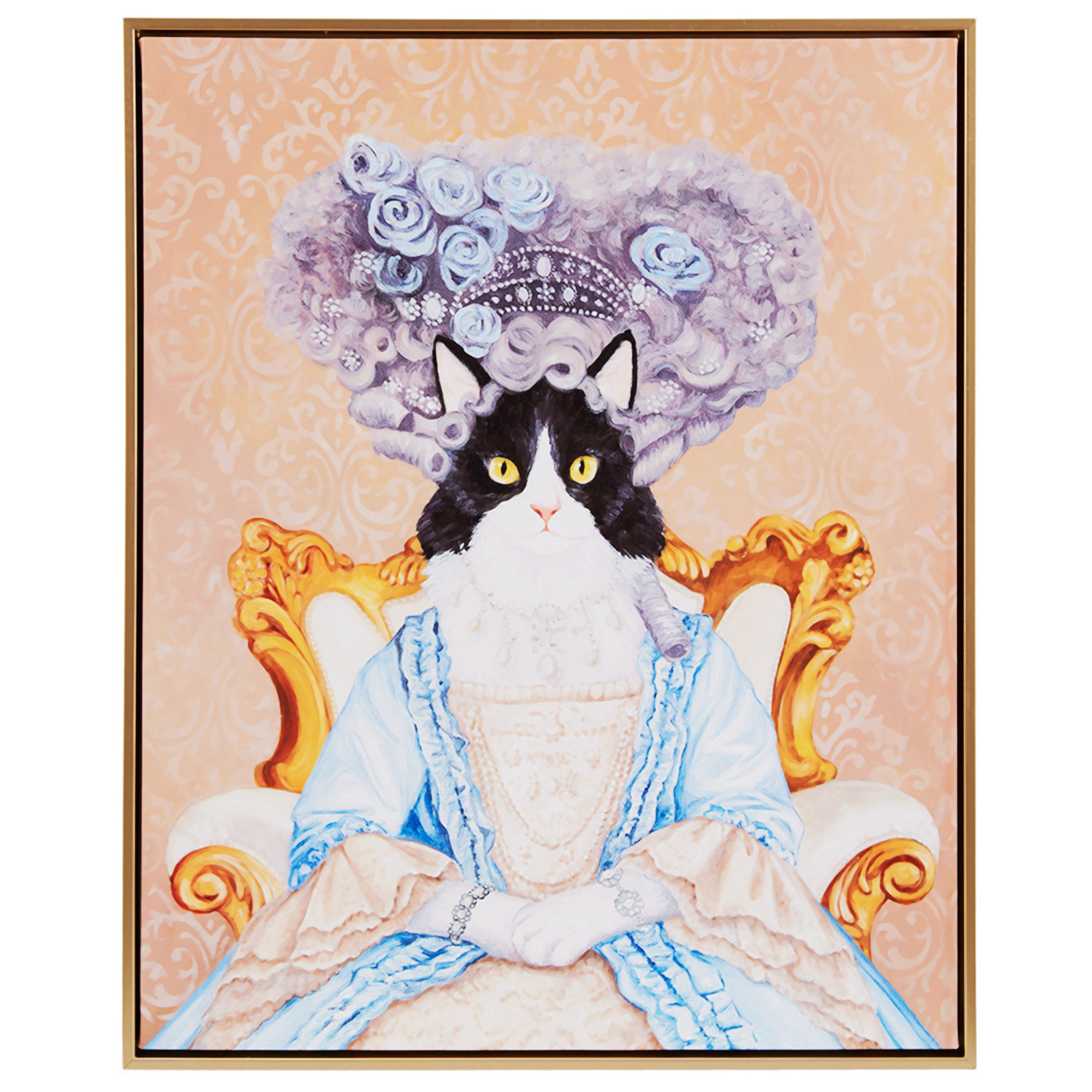 Trinx Bohemian Cat Framed On Wood by Carol Lew Print | Wayfair