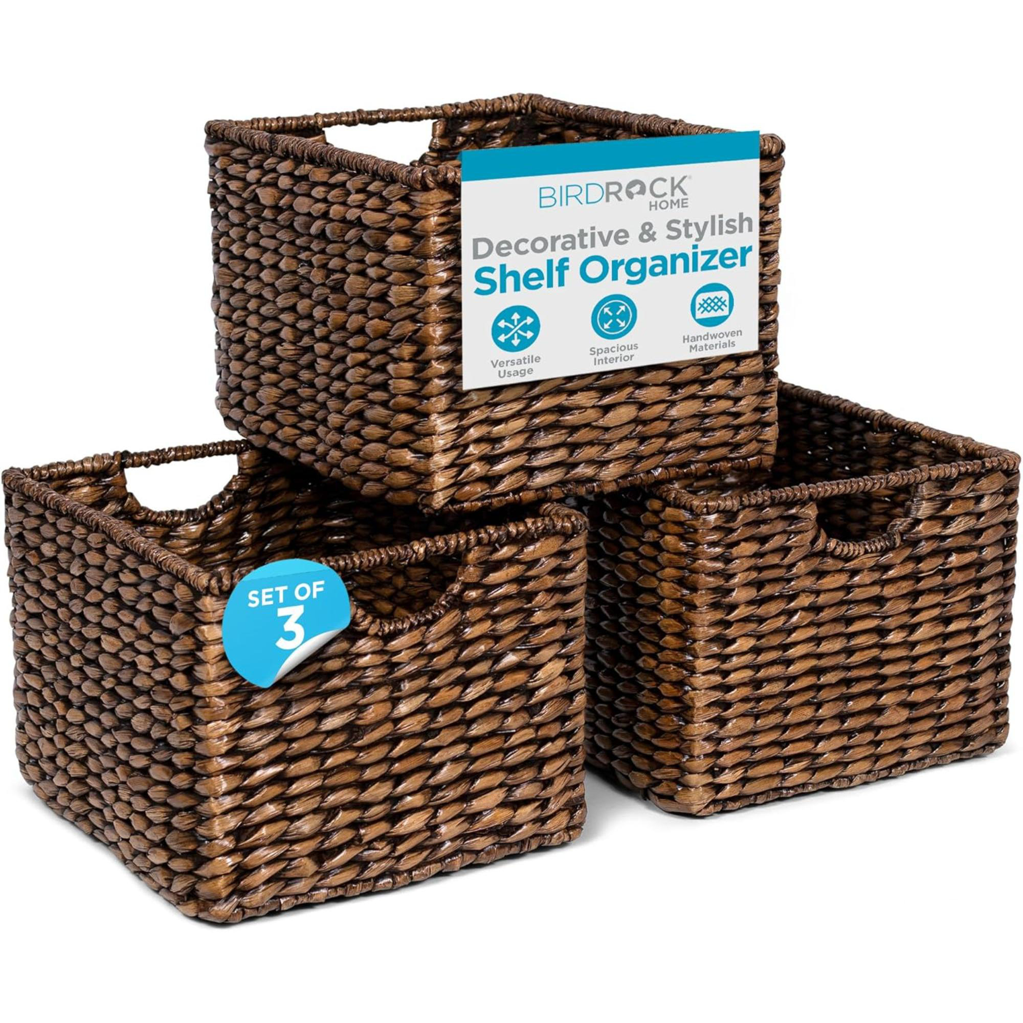 Textiles Hub Storage Shelf Organizer Baskets With Handles - Handwoven ...
