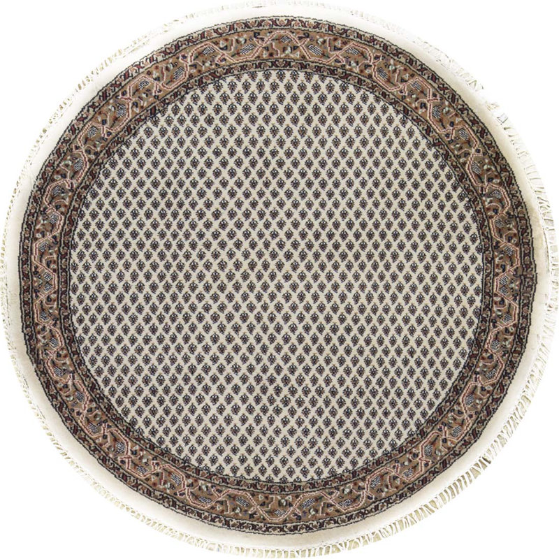 Bokara Rug Co., Inc. Hand-Knotted High-Quality Cream Round Area Rug ...