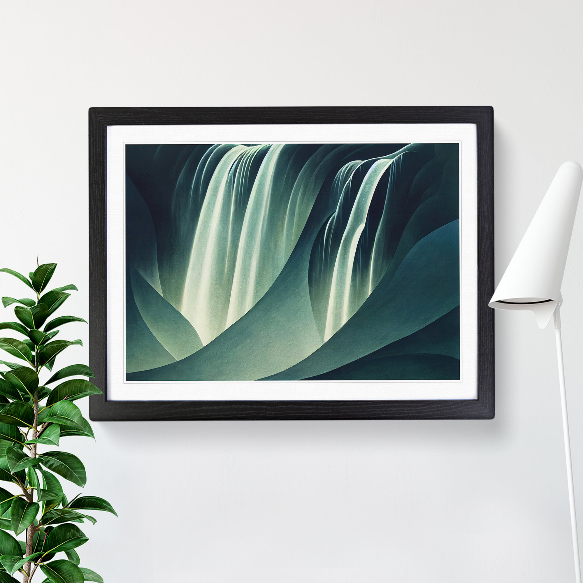 Metro Lane Shimmering Waterfall - Picture Frame Graphic Art | Wayfair.co.uk