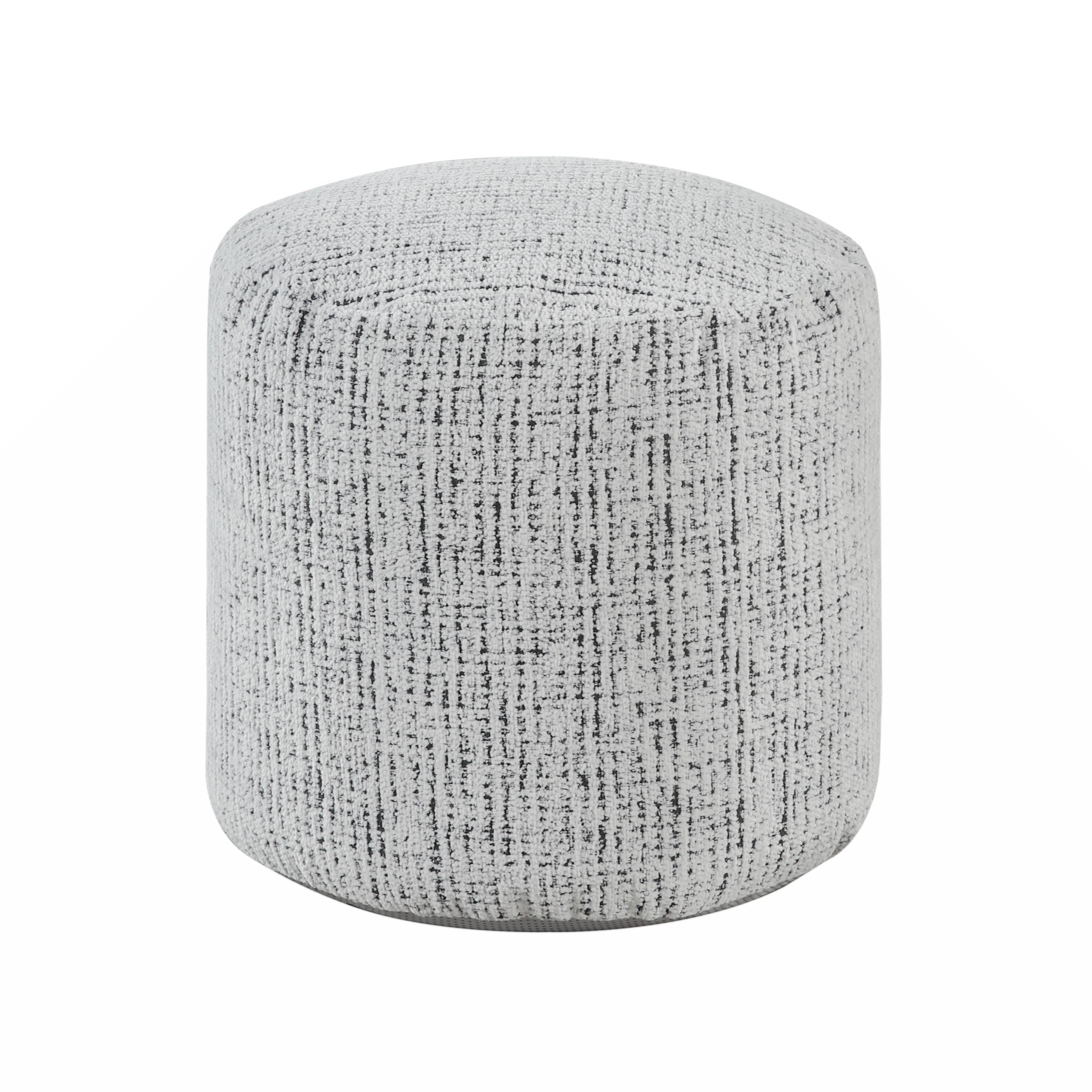 Gracie Oaks Modern Pouf Multi-Color Fabric Upholstered Ottoman, Non ...