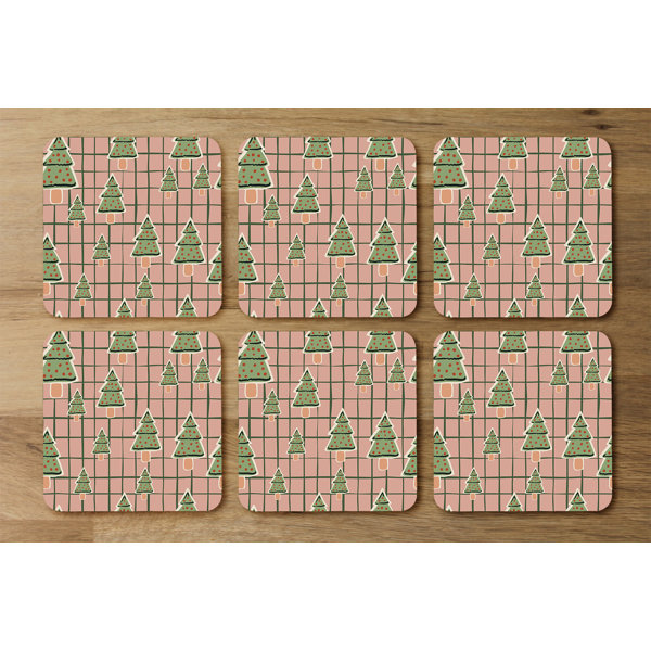 The Seasonal Aisle Square 6 Piece Coaster Set | Wayfair.co.uk