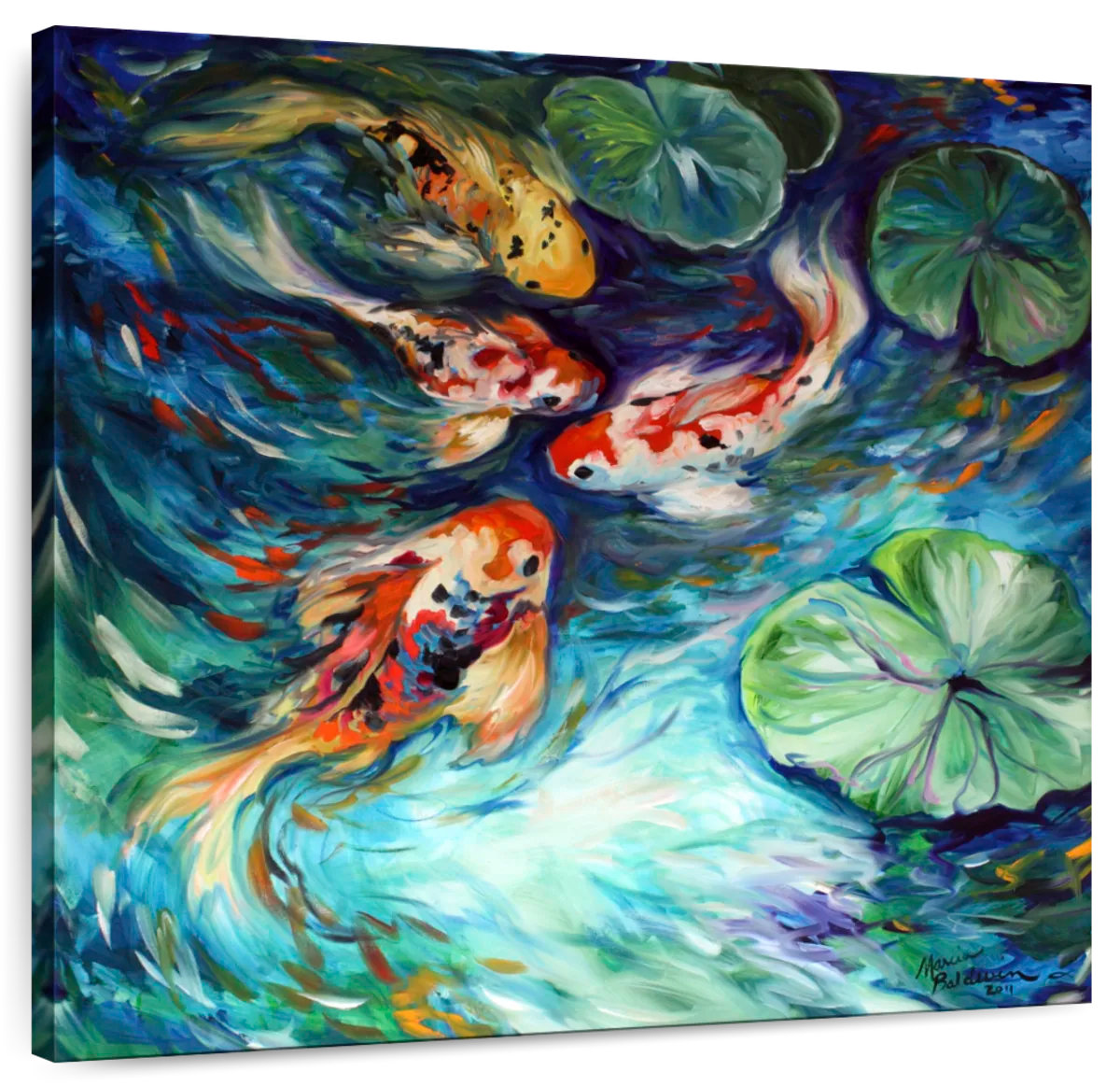 Ebern Designs Crowle Dancing Colours Koi - Wayfair Canada