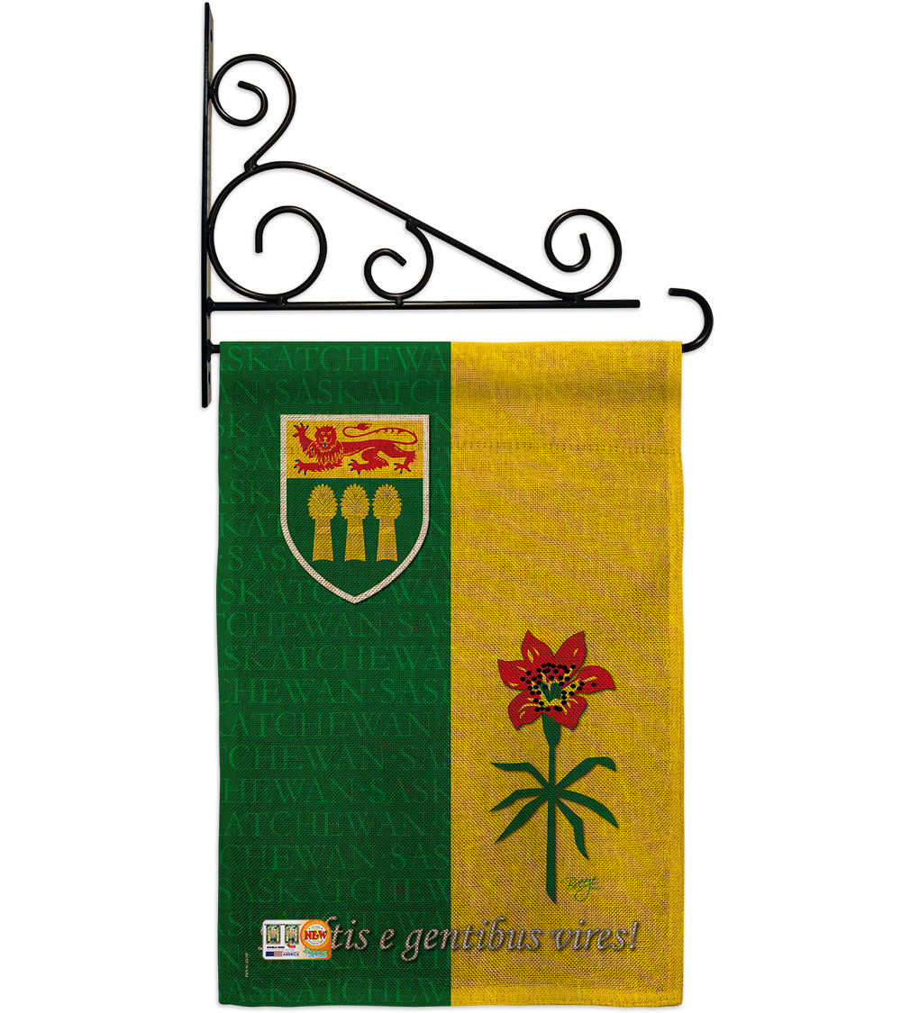 Breeze Decor Saskatchewan of the World Canada Provinces 2-Sided Burlap ...