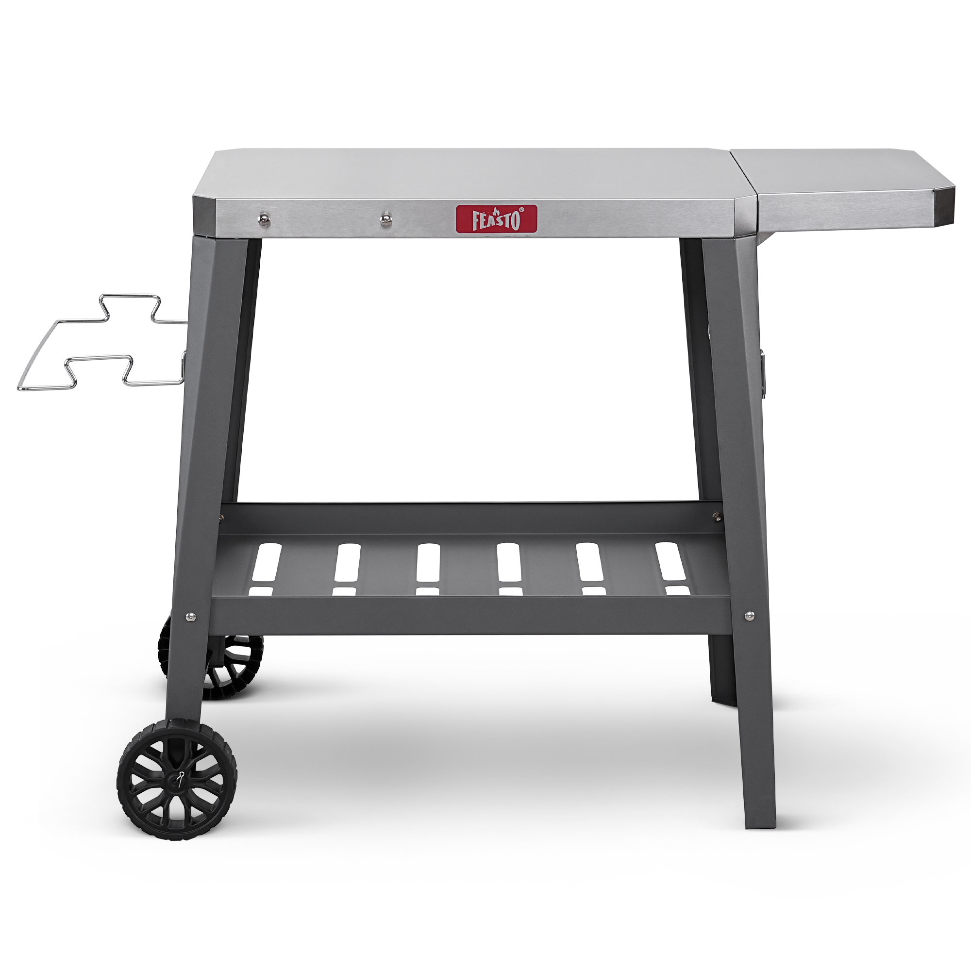 Feasto 37.5"W x20"D Stainless Steel Kitchen Cart Table with Wheels ...