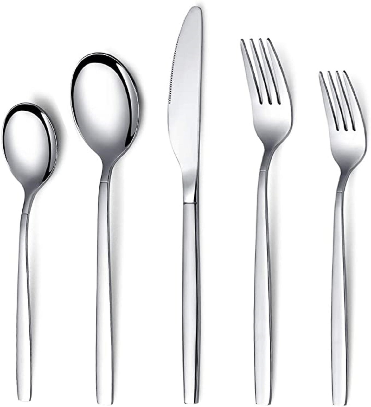Ebern Designs Flatware Set 40 Pieces, Stainless Steel Flatware Set ...