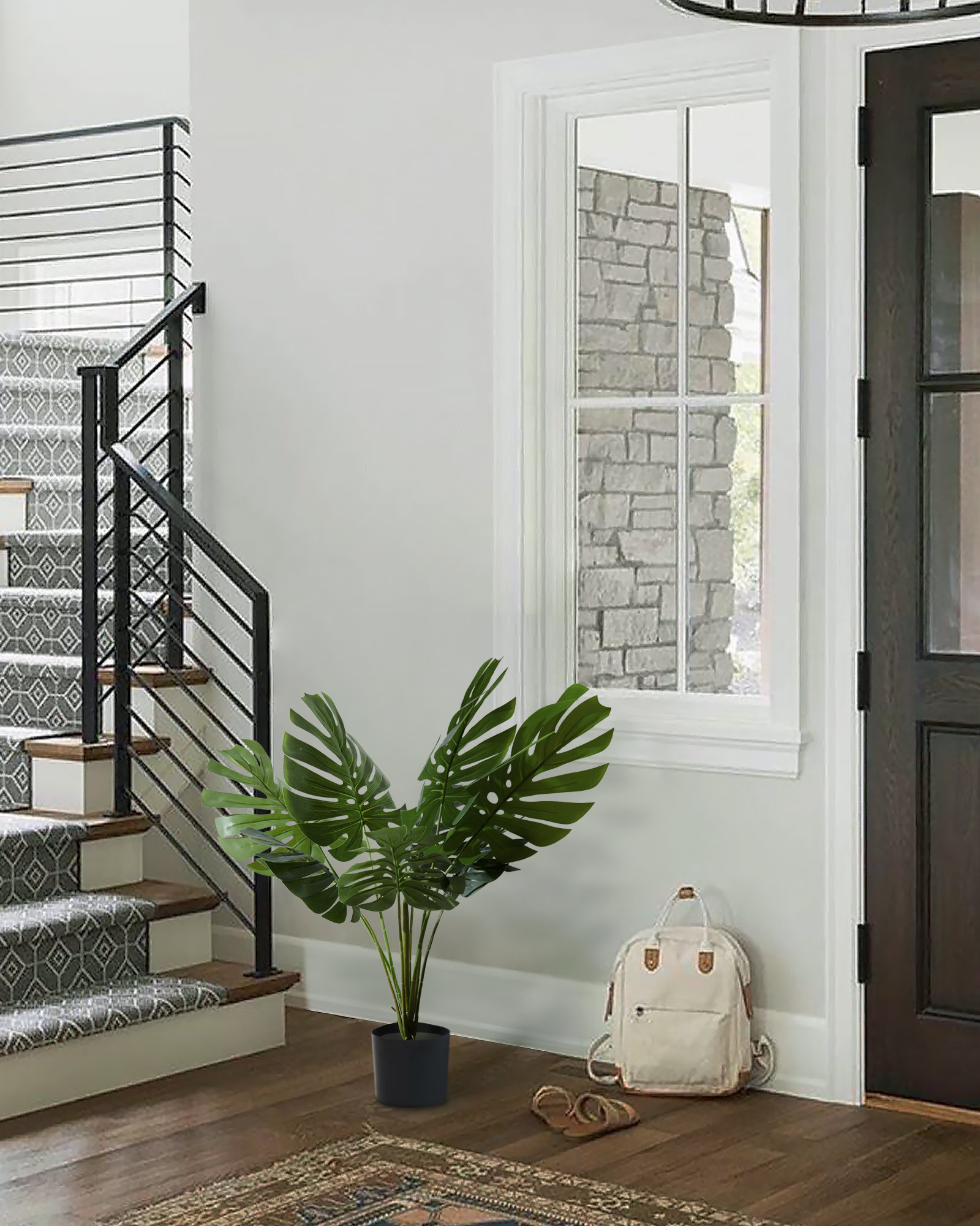 Primrue Faux Monstera Plant in Pot for Porch Decoration & Reviews ...