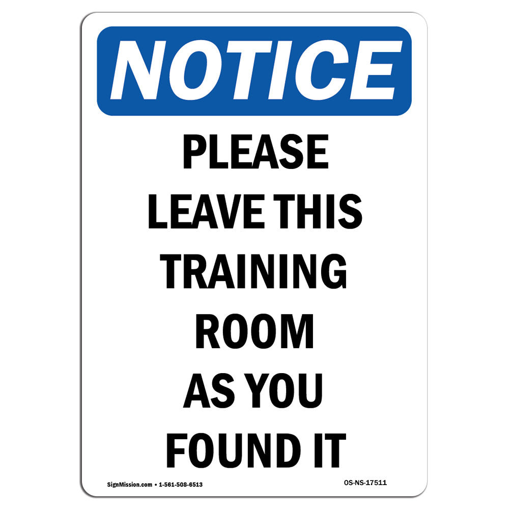SignMission Please Leave This Training Room Sign | Wayfair