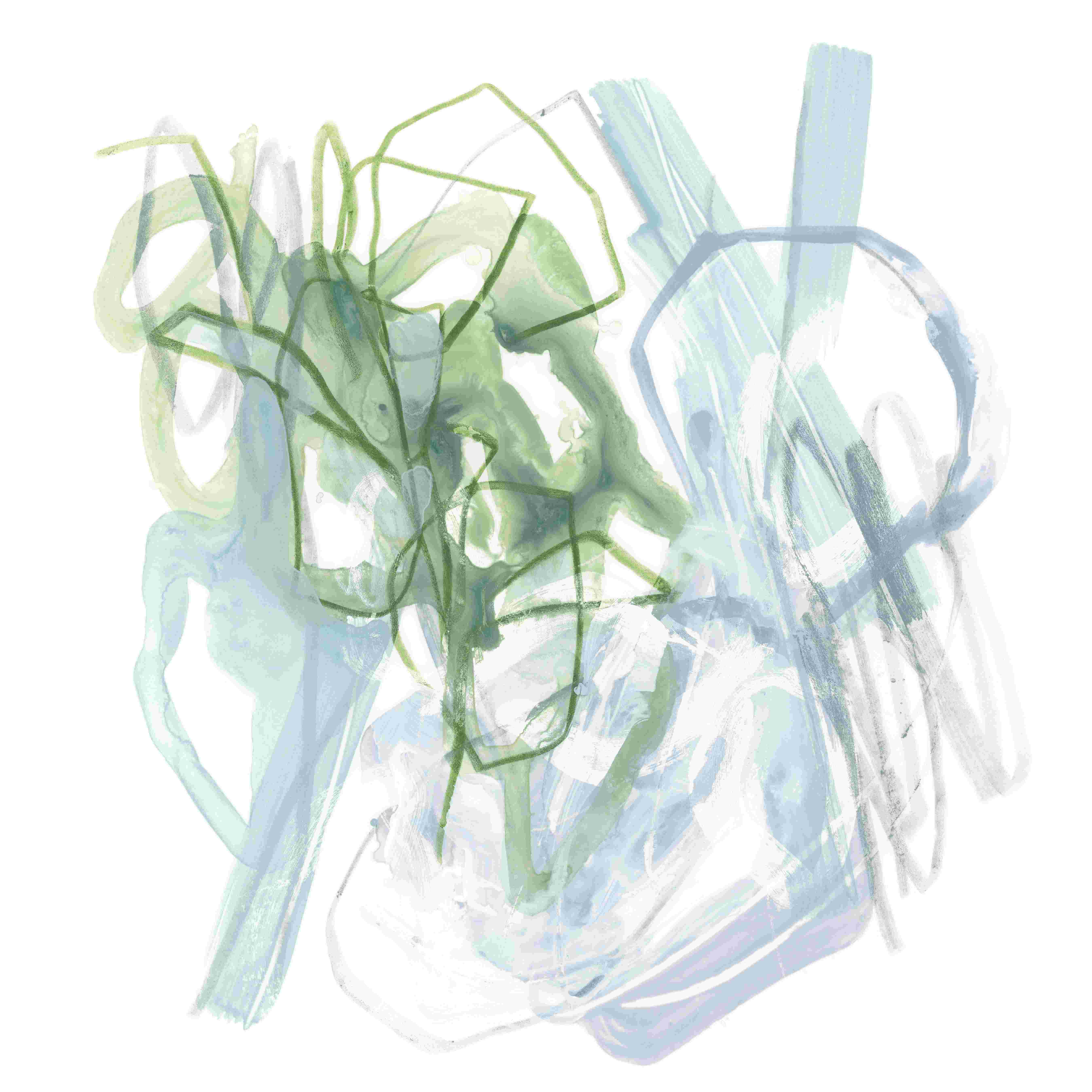 Orren Ellis Water Sprig II by June Erica Vess - Wrapped Canvas Print ...